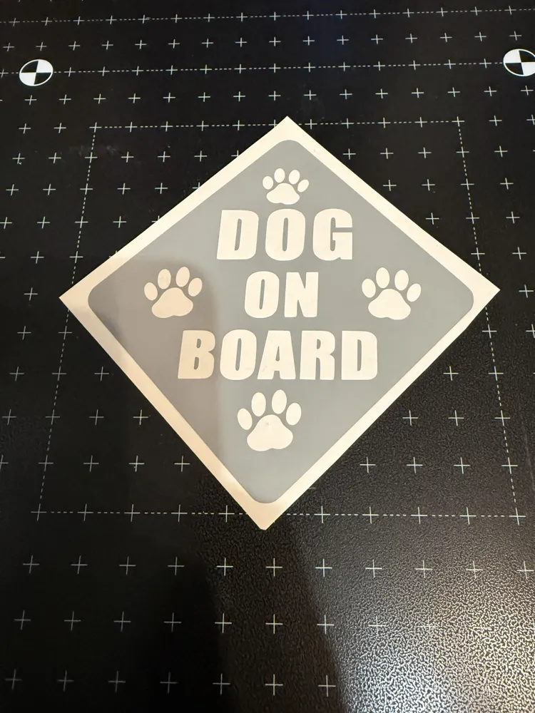 Dog On Board - for Car sticker - Free 3D Print Model - MakerWorld