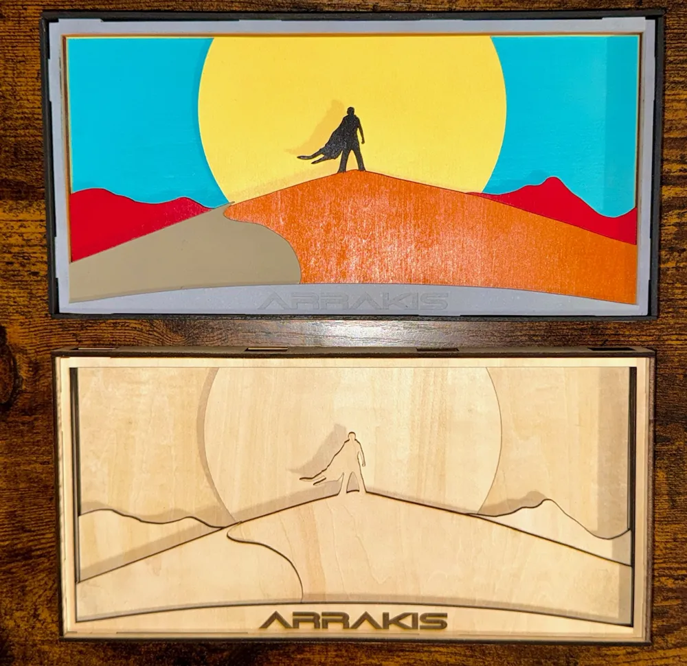 Dune Laser Cut Shadow Box - Free 3D Print Model - MakerWorld