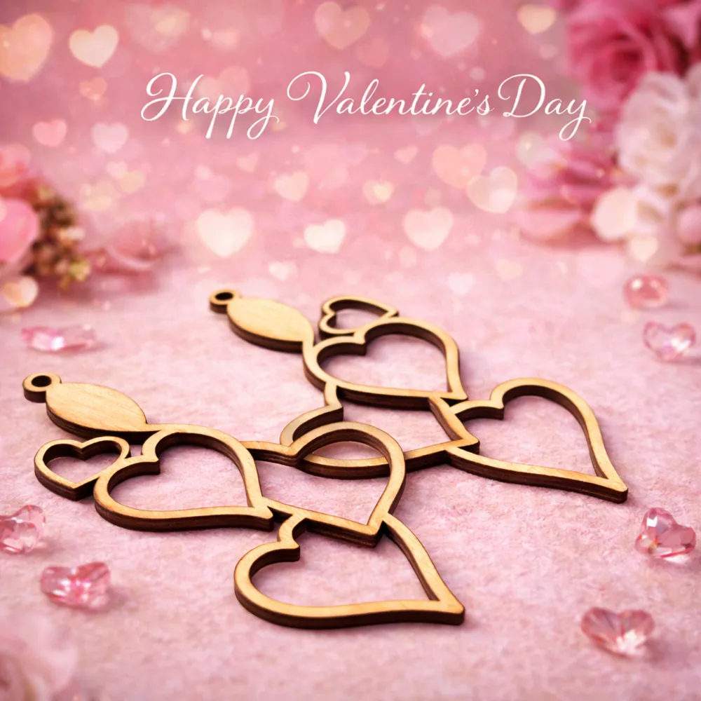 Love Hearts Earrings SVG – Lightweight Design - Free 3D Print Model ...