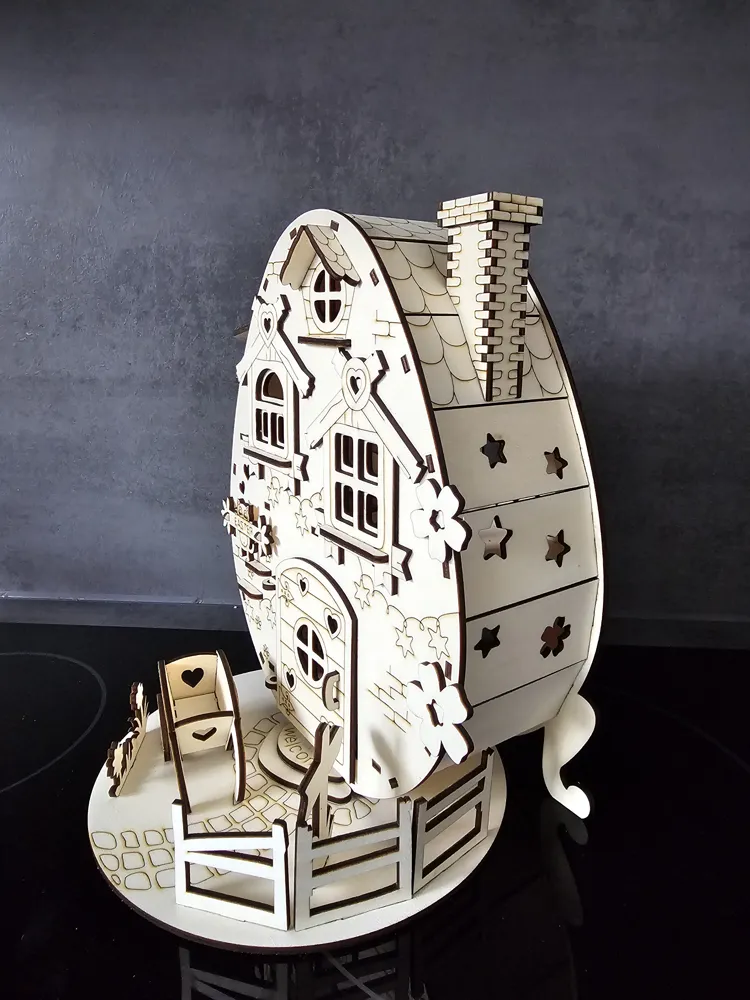 Easter bunny egg house decoration - Free 3D Print Model - MakerWorld