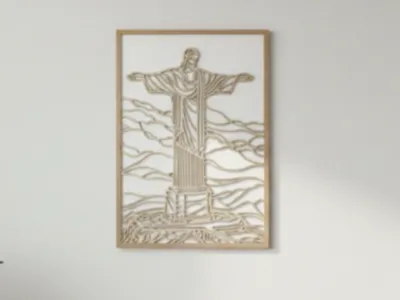 Christ home decor laser cut wall art - Free 3D Print Model - MakerWorld