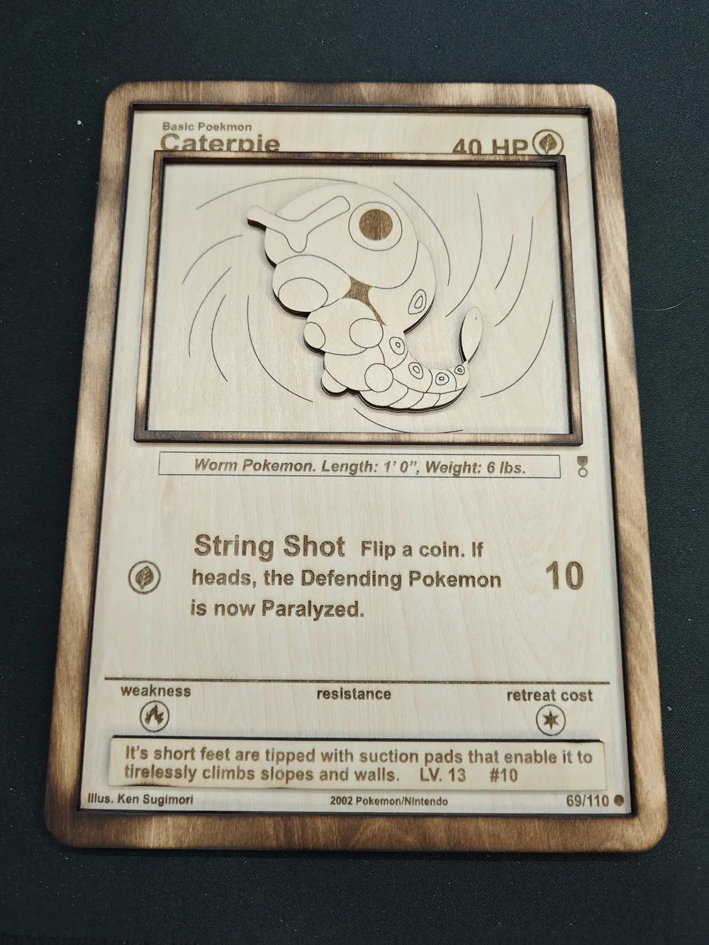 Laser Cut Wooden Caterpie Pokémon Card – Layered - Free 3D Print Model ...