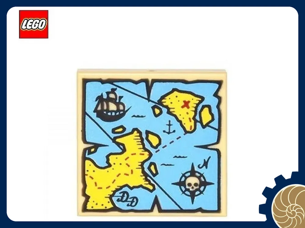 Iconic Pirate Map - Brick - Part 3068bpb0929 - Free 3D Print Model ...
