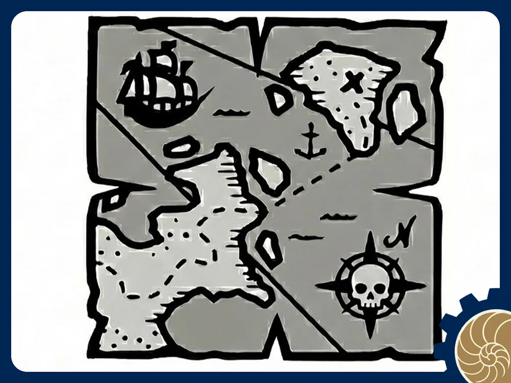 Iconic Pirate Map - Brick - Part 3068bpb0929 - Free 3D Print Model ...