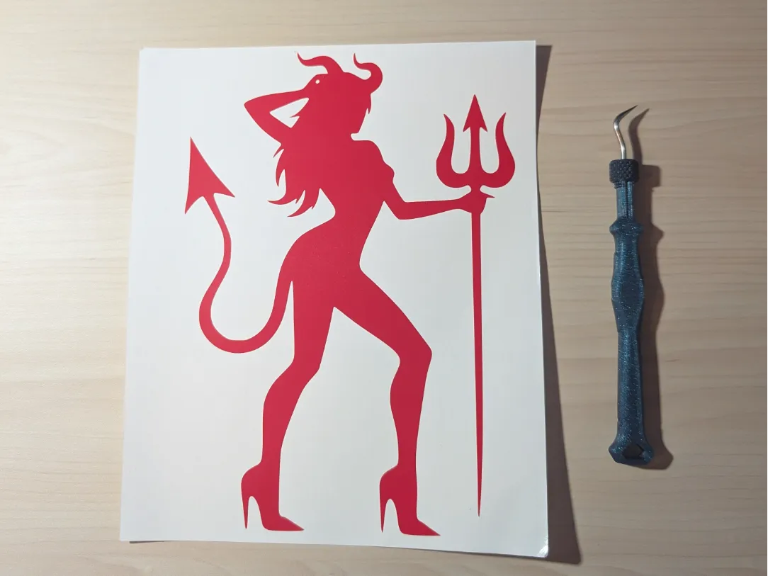 Sticker Sexy Devil - Free 3D Print Model - MakerWorld
