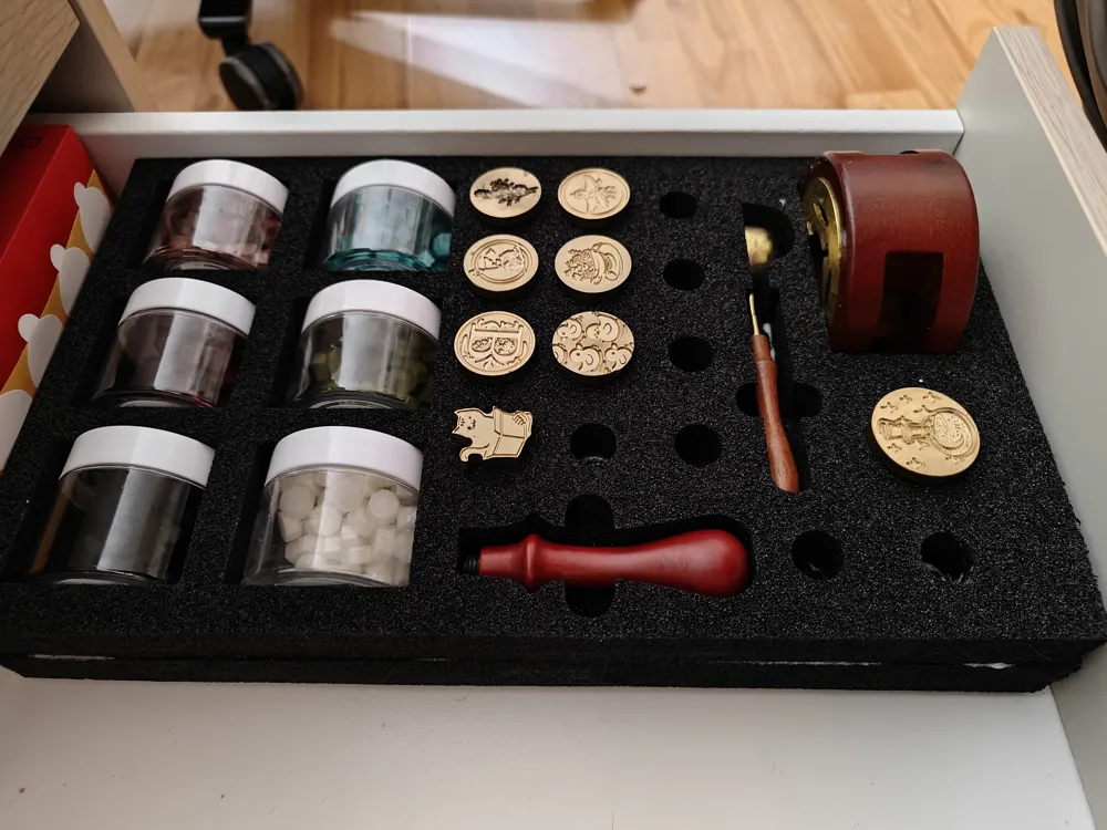 Wax stamp organizer - Free 3D Print Model - MakerWorld