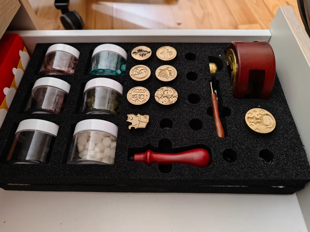 Wax stamp organizer - Free 3D Print Model - MakerWorld