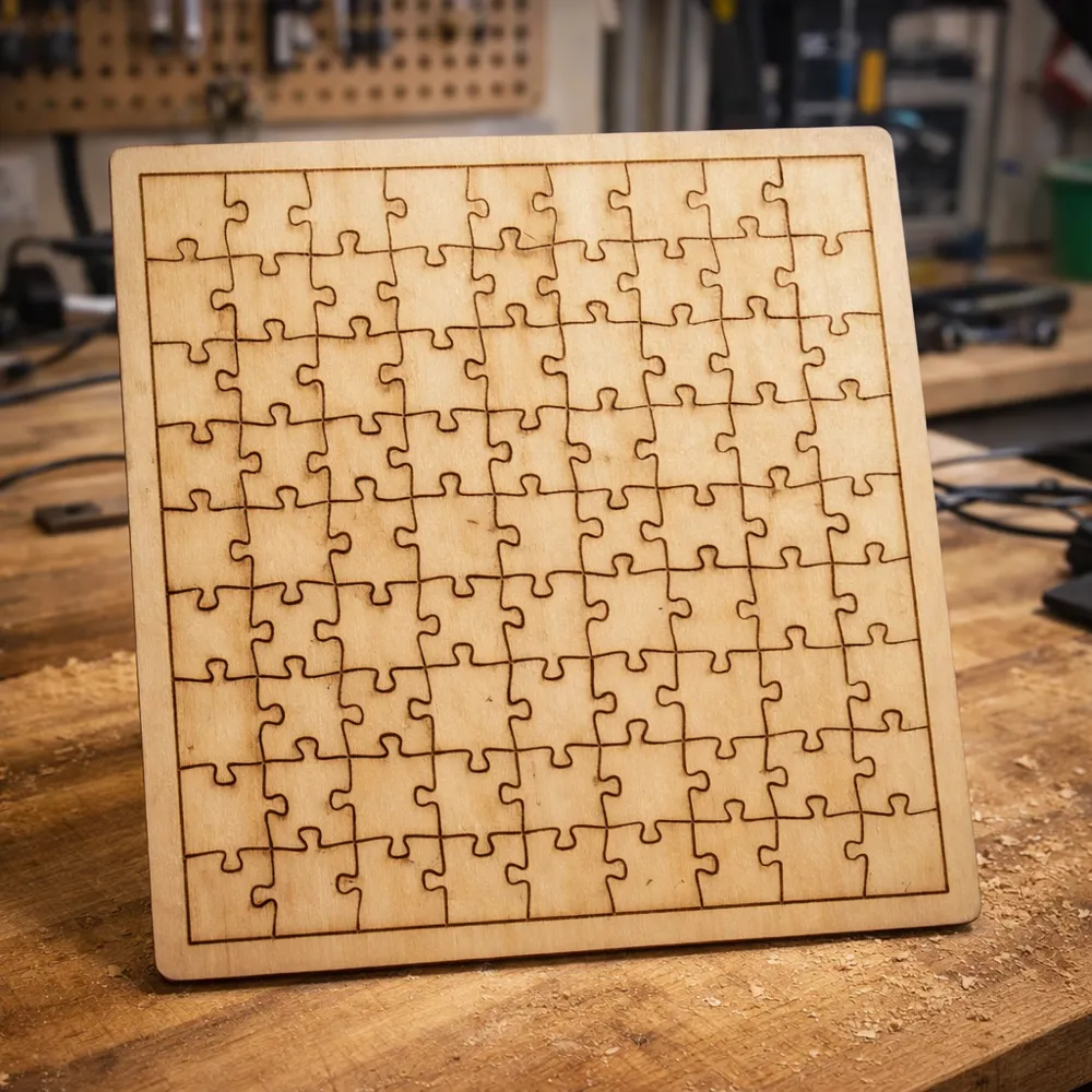100-Piece Puzzle Template SVG | Laser Cut Design - Free 3D Print Model ...