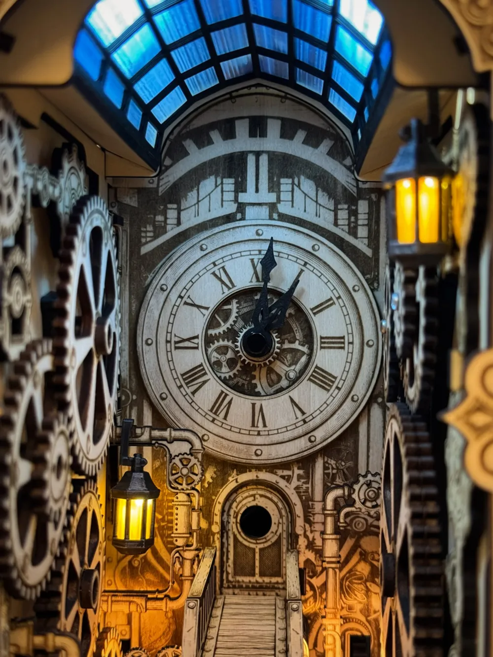Steampunk Clock Room - Book Nook - Free 3D Print Model - MakerWorld