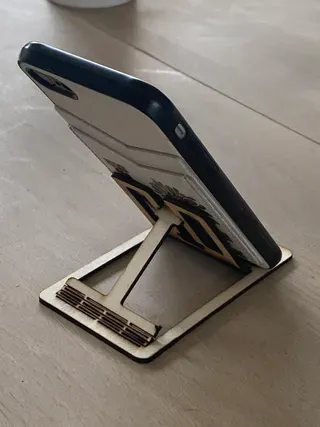 Laser cut living hinge phone stand - Free 3D Print Model - MakerWorld