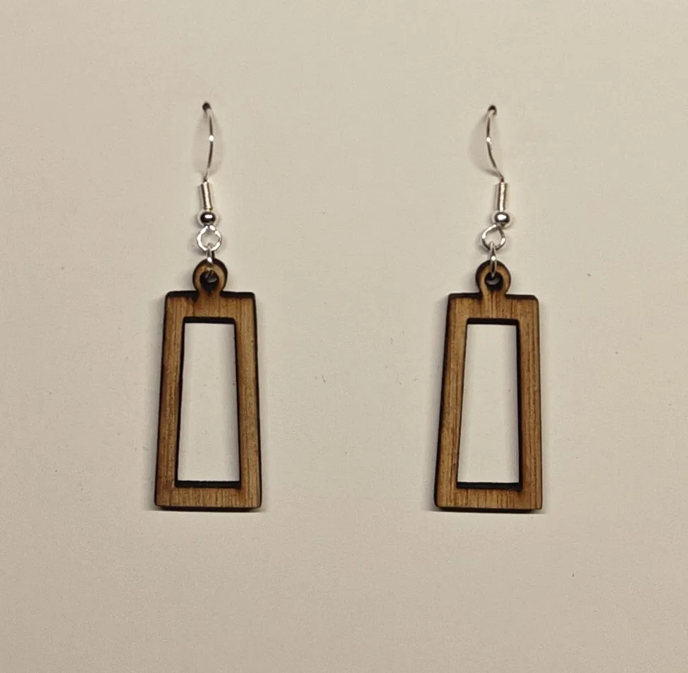 Modern minimalist earring set 2 - Free 3D Print Model - MakerWorld