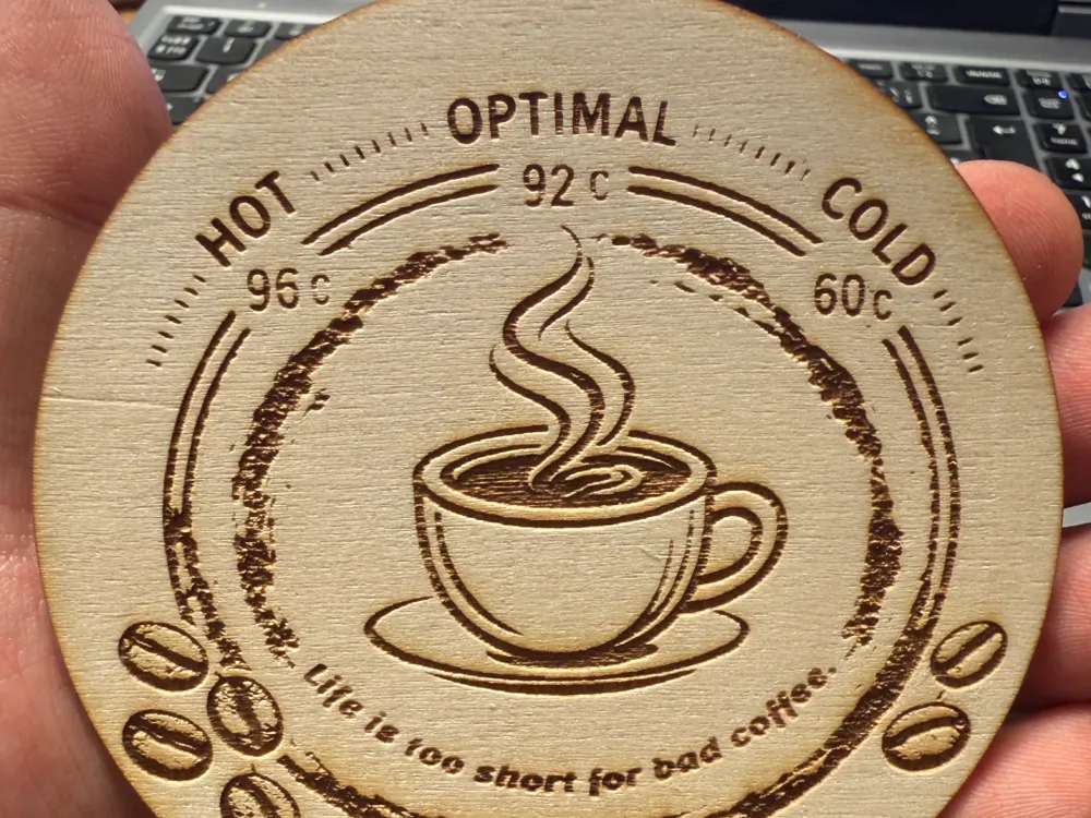 Coffee themed coaster - Free 3D Print Model - MakerWorld