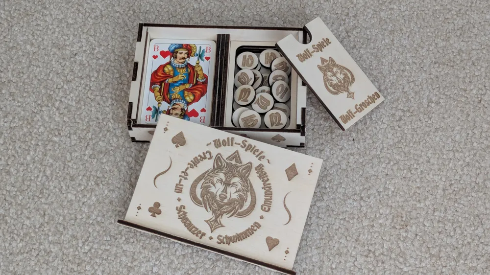 Game Card Box - Wolf Design - Free 3D Print Model - MakerWorld