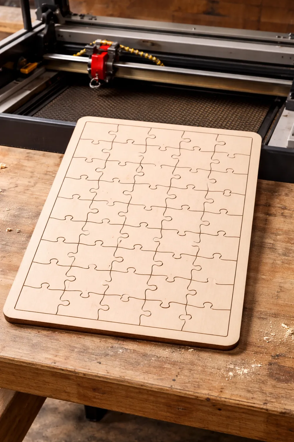 Puzzle Laser SVG 50pcs | Cadre + Sans Cadre - Modèle d'Impression 3D ...