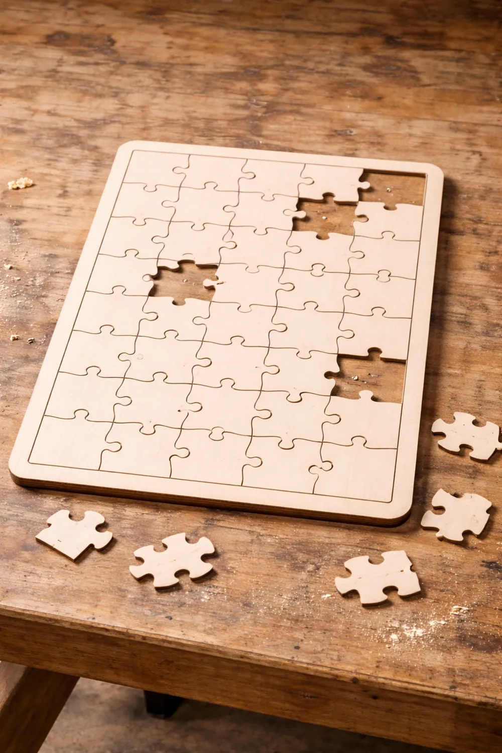 Puzzle Laser SVG 50pcs | Cadre + Sans Cadre - Modèle d'Impression 3D ...