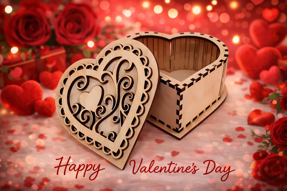 Heart Box SVG – Laser Cut Template - Free 3D Print Model - MakerWorld