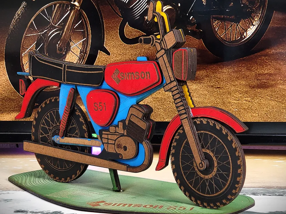 Simson S51 – Layered 3D Motorcycle Model - Free 3D Print Model - MakerWorld
