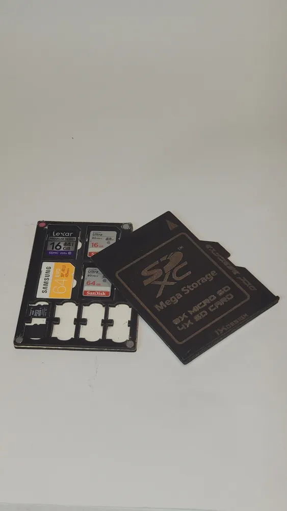 Porta schede SD e microSD – Custodia in legno tagliata al laser ...