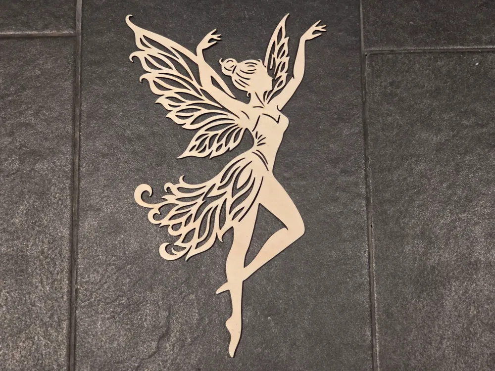 Dancing Woodland Fairy Dynamic Laser Cut Wall Art - Free 3D Print Model ...