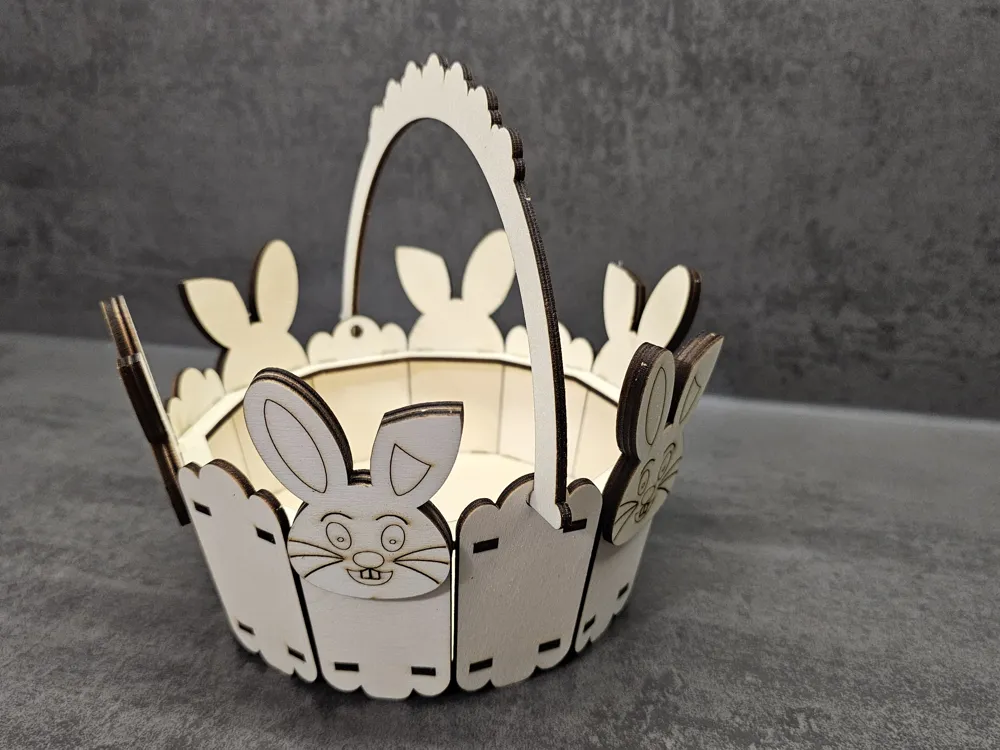 Easter Bunny Basket - Free 3D Print Model - MakerWorld