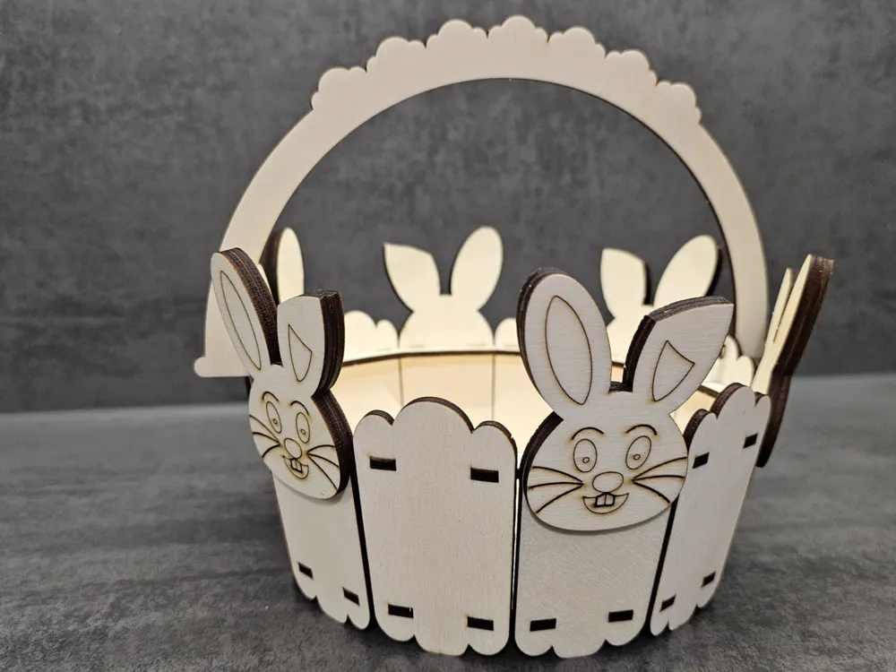 Easter Bunny Basket - Free 3D Print Model - MakerWorld