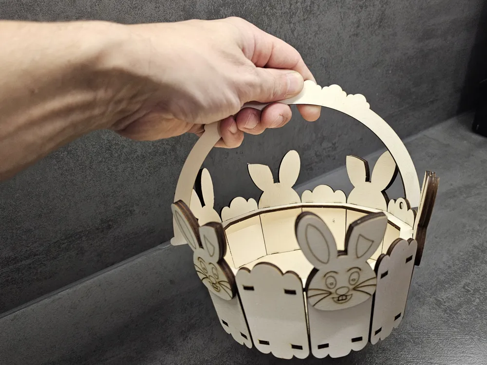 Easter Bunny Basket - Free 3D Print Model - MakerWorld