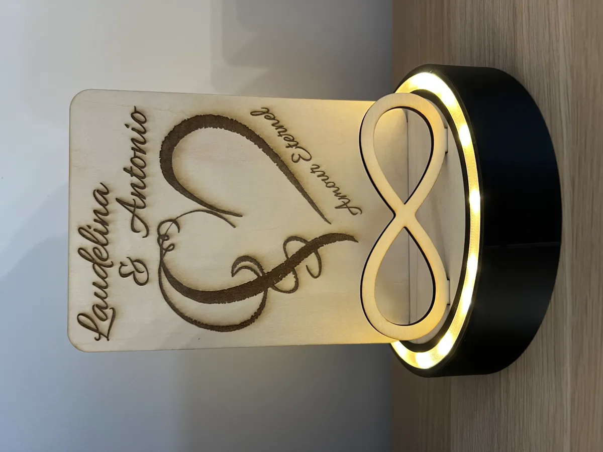 Infinity love plate for led stand - Free 3D Print Model - MakerWorld