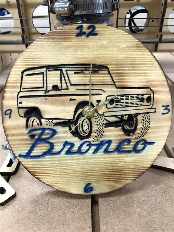 Classic Ford Bronco Clock Laser / CNC - Free 3D Print Model - MakerWorld