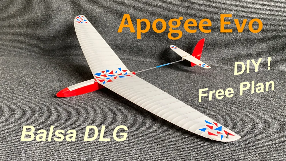 Apogee Evo – 48 in mid-size DLG (balsa edition) - Free 3D Print Model ...