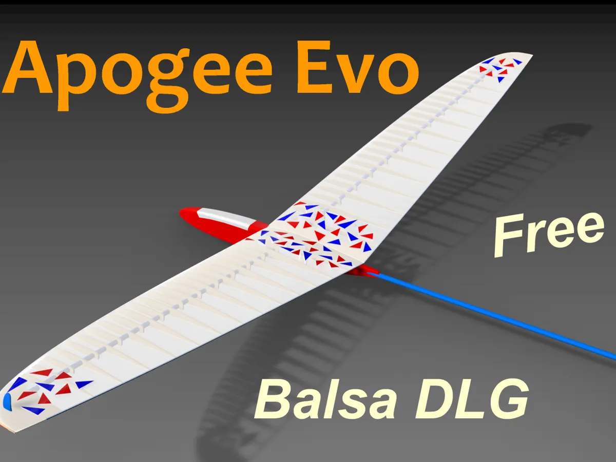 Apogee Evo – 48 in mid-size DLG (balsa edition) - Free 3D Print Model ...