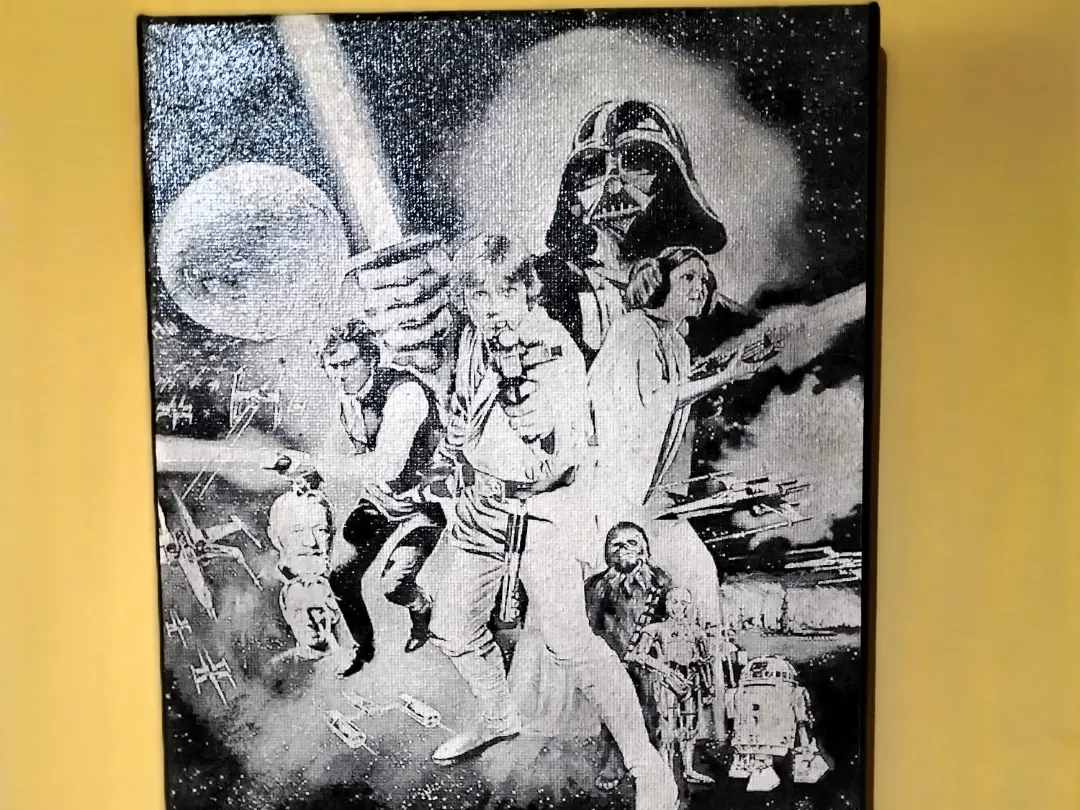 Star Wars 1977 Tribute Laser Engraved Canvas - Free 3D Print Model ...