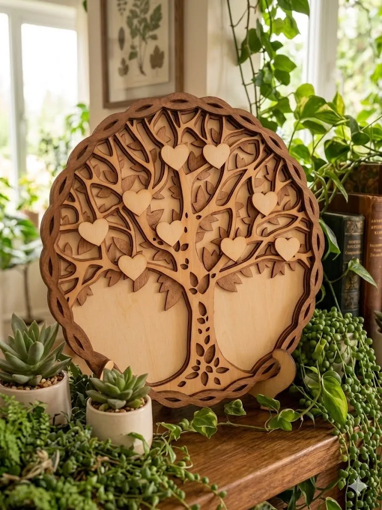 Custom Family Tree Laser Cut SVG File - Free 3D Print Model - MakerWorld