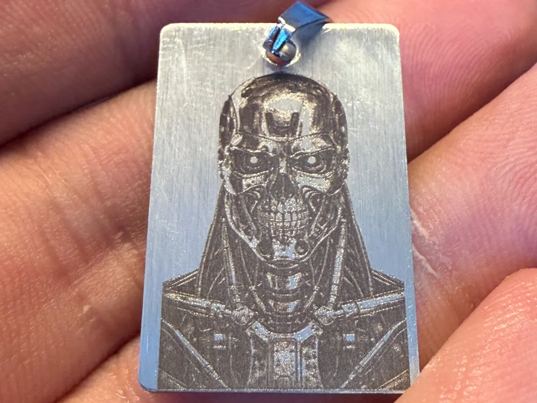 Terminator T800 Skeleton Skull Steel Engraving - Free 3D Print Model ...