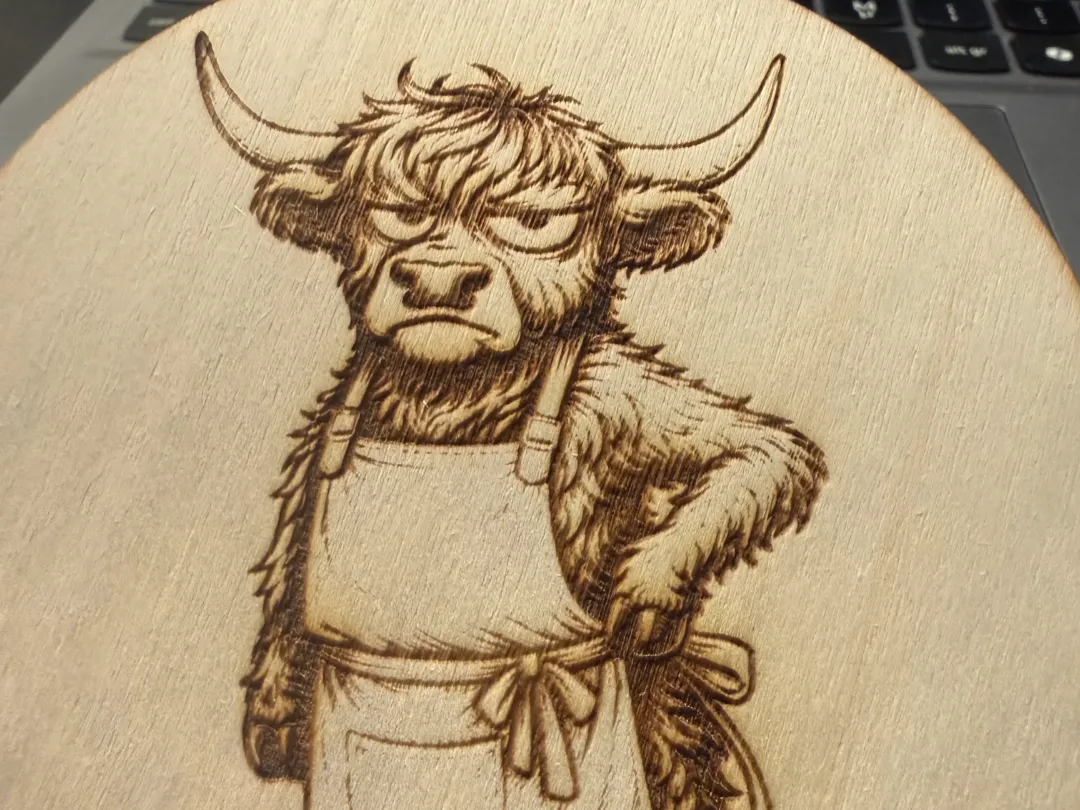 Judgemental Cow Engraving - Free 3D Print Model - MakerWorld