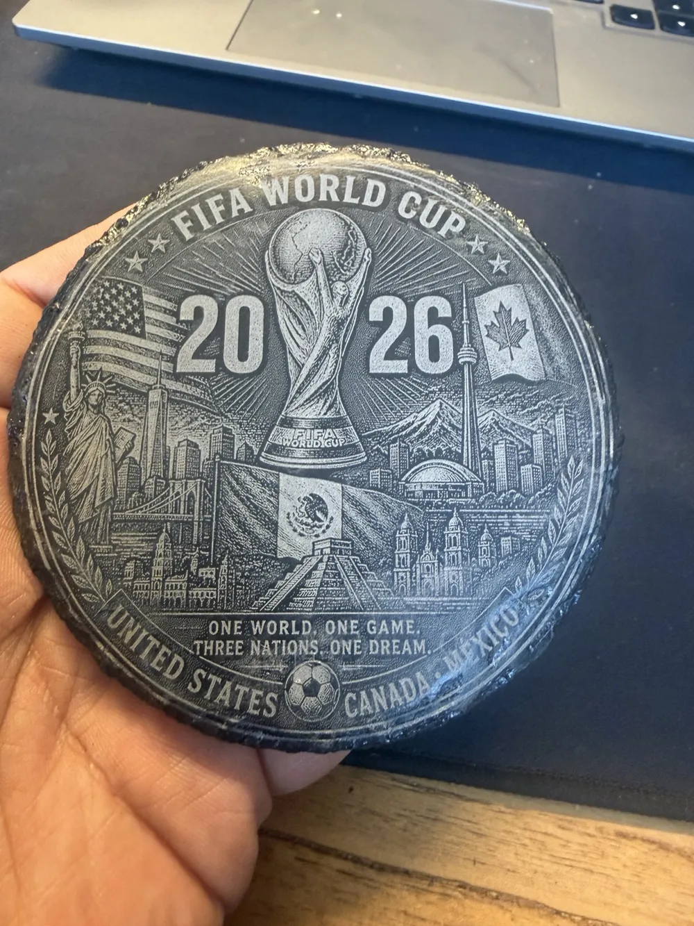 World Cup 2026 Themed Slate Engraving - Free 3D Print Model - MakerWorld