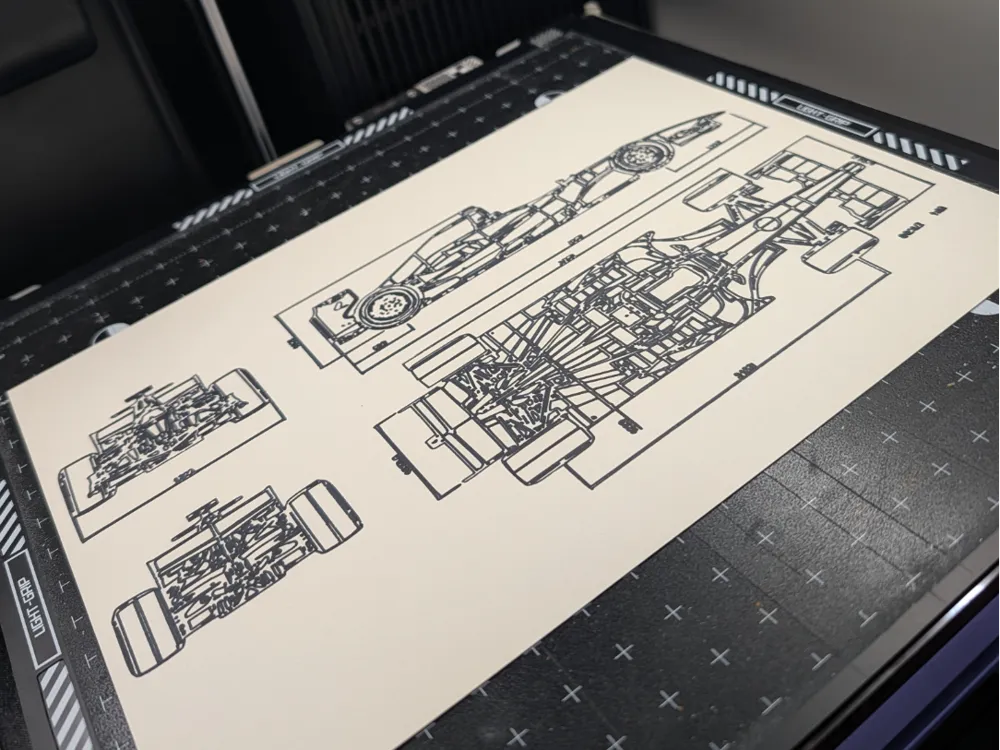 Formula 1 Car Technical Drawing - Free 3D Print Model - MakerWorld