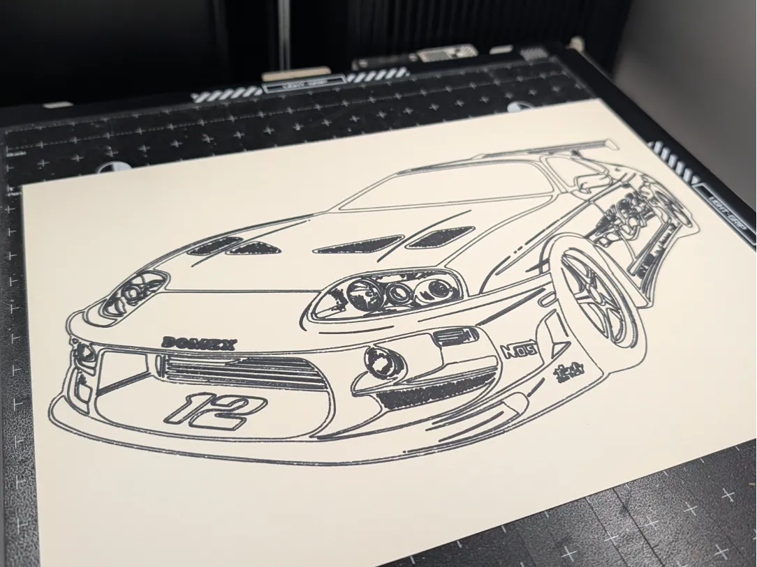 Nissan Skyline Drawing - Free 3D Print Model - MakerWorld