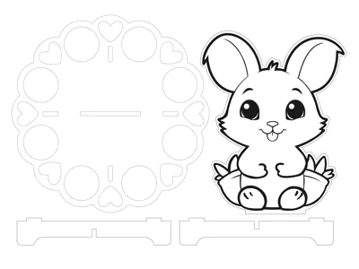 Bunny Egg Holder – Laser Cut 3mm Wood - Free 3D Print Model - MakerWorld
