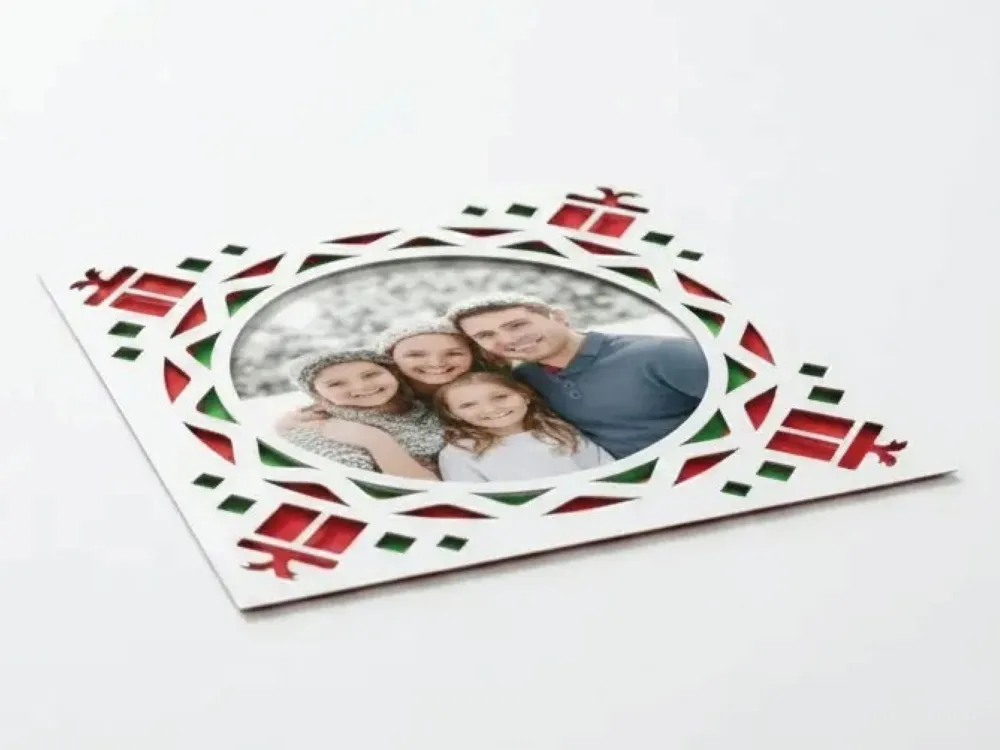 Christmas 3D Frame Layered Papercut 2 - Free 3D Print Model - MakerWorld