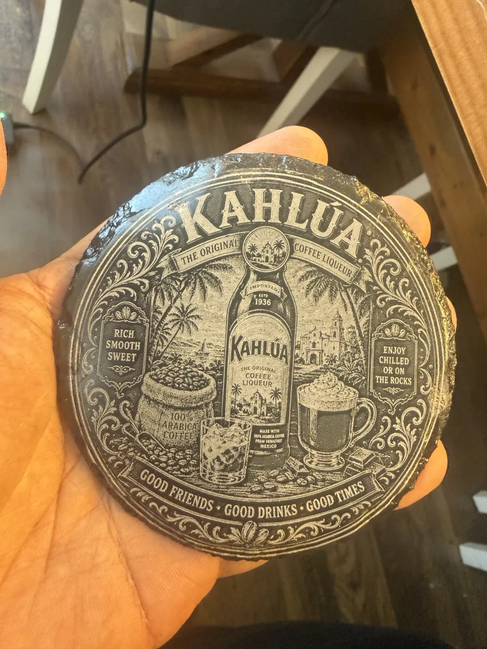Kahlua Coaster Design - Free 3D Print Model - MakerWorld