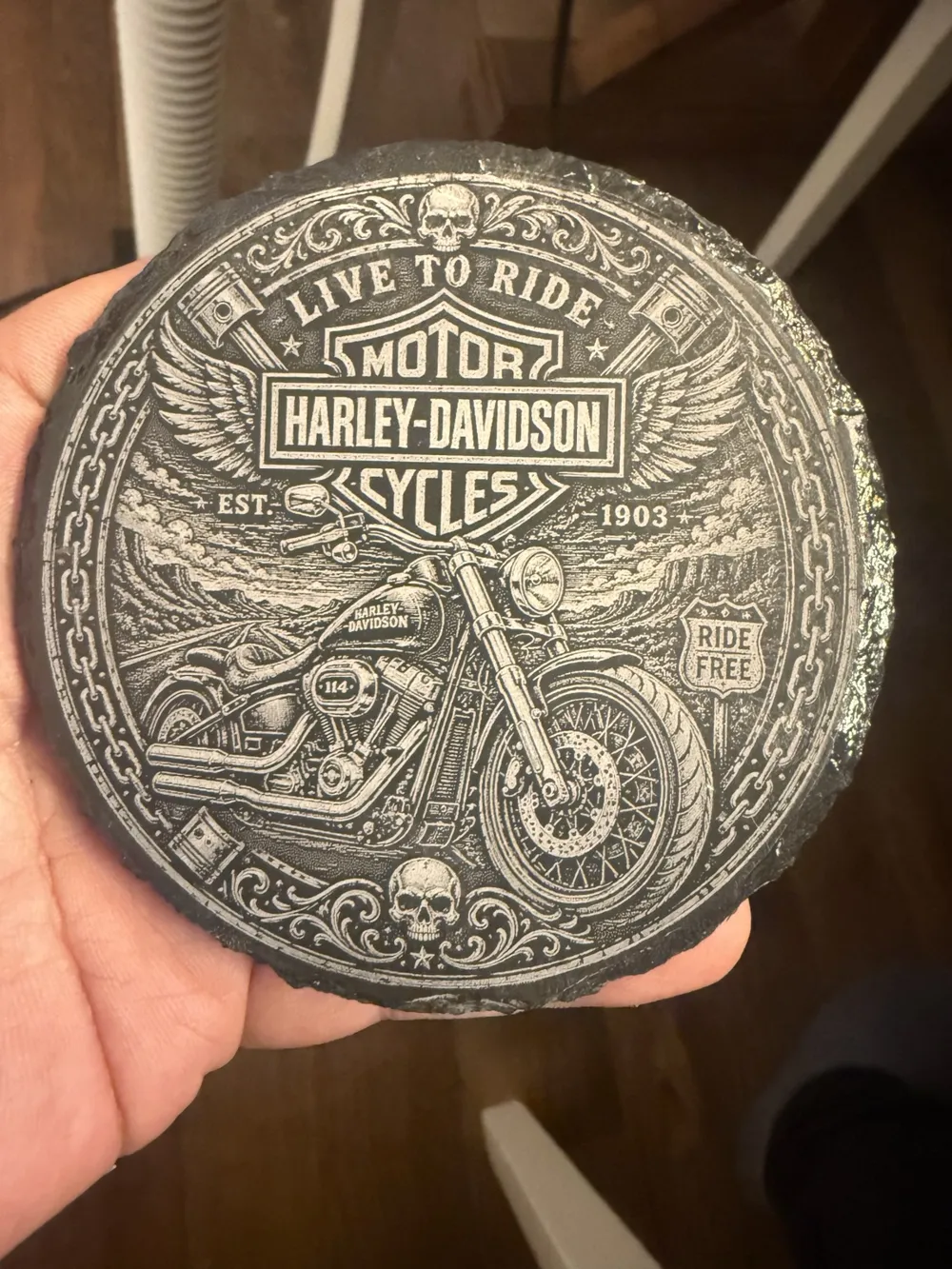 Incisione sottobicchiere a tema Harley Davidson - Modello di stampa 3D ...