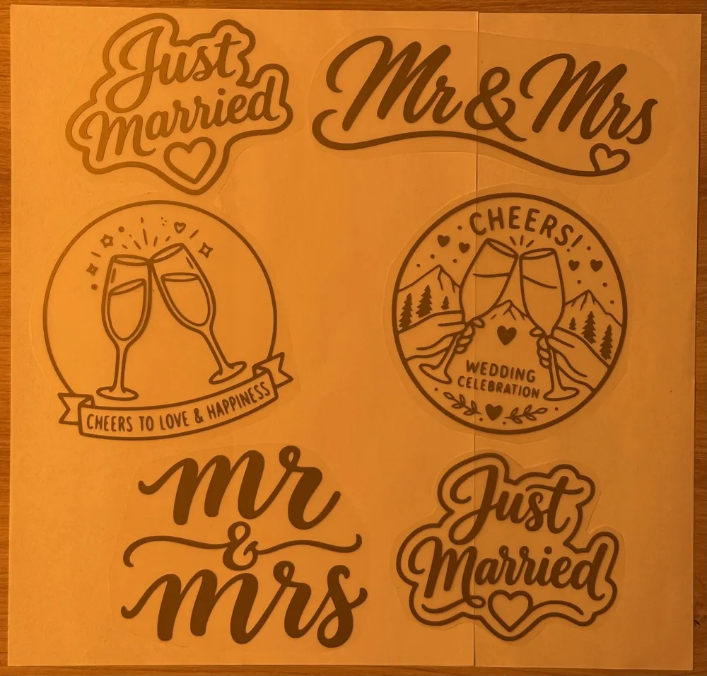 Wedding Sticker Pack - Free 3D Print Model - MakerWorld
