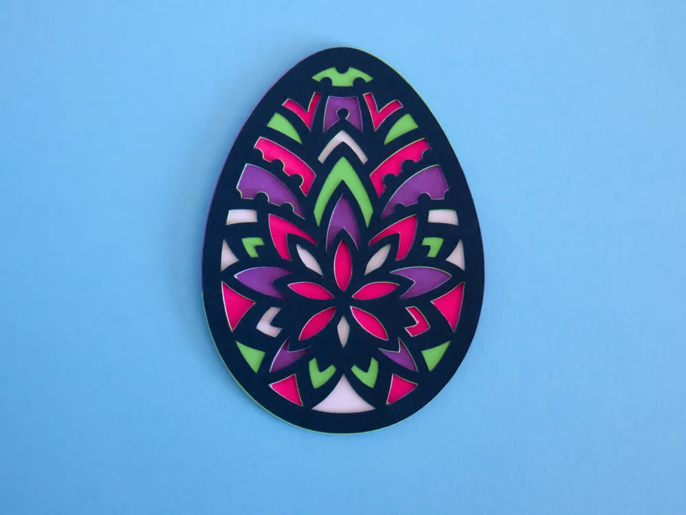 Easter Egg Mandala - Free 3D Print Model - MakerWorld