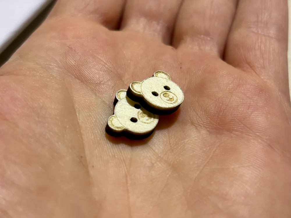 DIY Bear-shaped button - Free 3D Print Model - MakerWorld