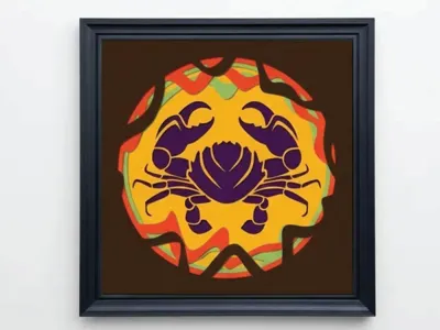 3D Crab layered paper cut - Free 3D Print Model - MakerWorld