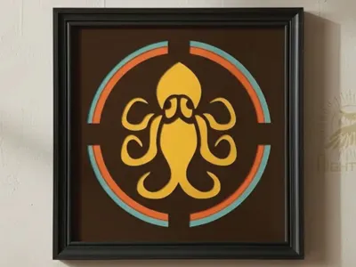 3D Octopus layered paper cut - Free 3D Print Model - MakerWorld