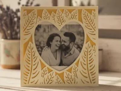 Tropical Frame 3D Paper Cut - Free 3D Print Model - MakerWorld