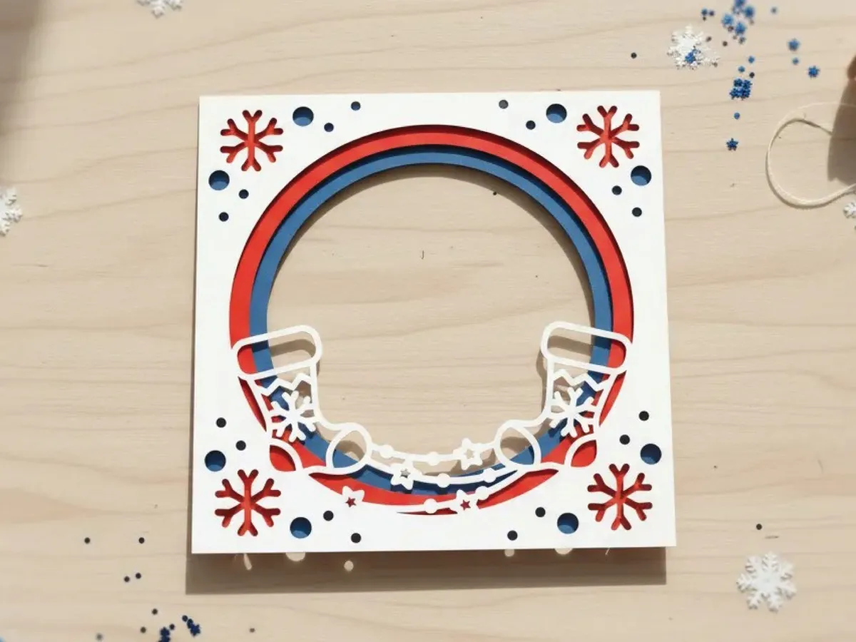 Christmas 3D Frame Layered - Free 3D Print Model - MakerWorld
