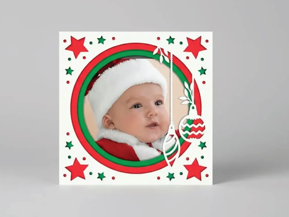 Christmas 3D Frame Layered - Free 3D Print Model - MakerWorld