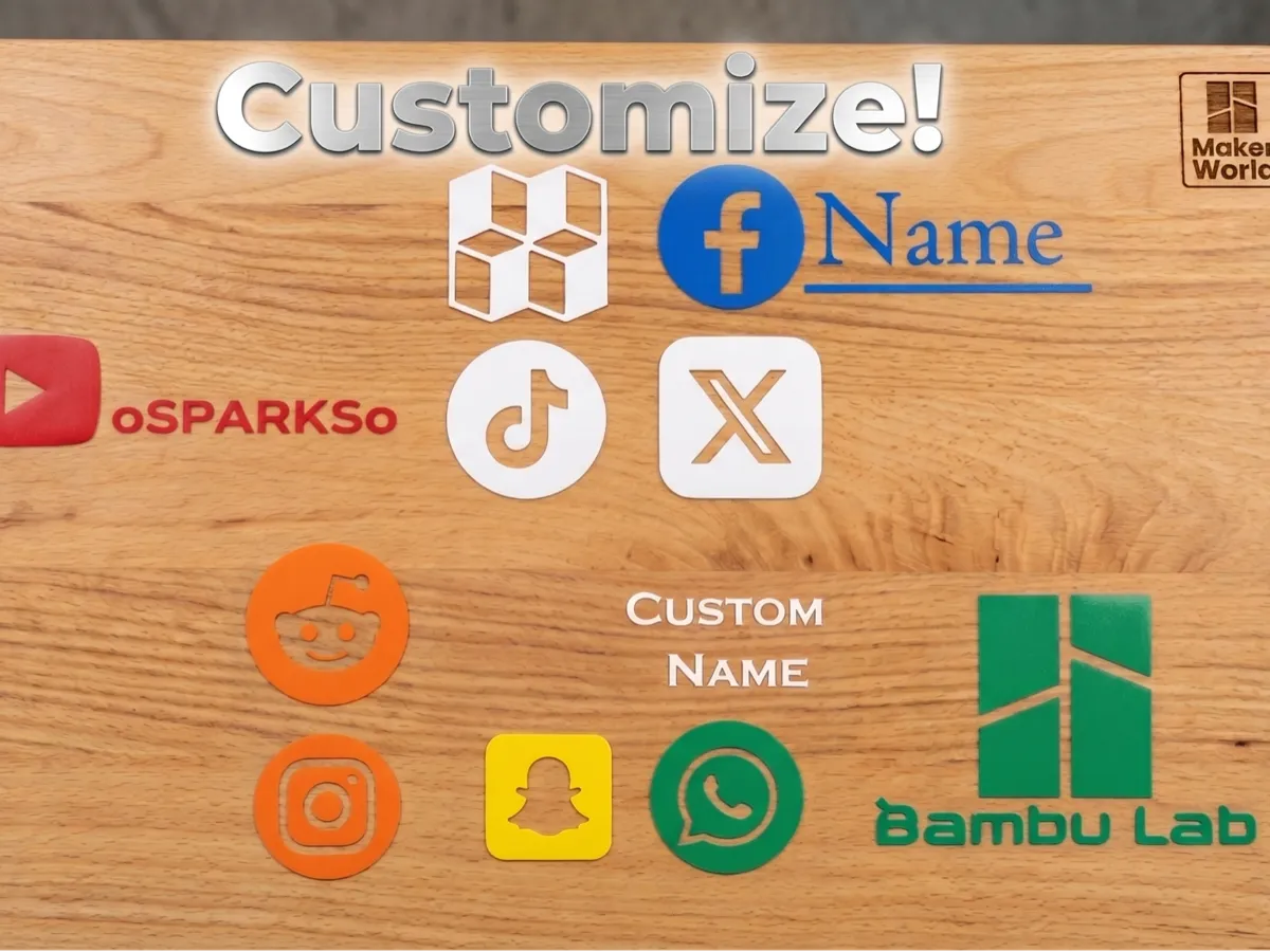 Removable Vinyl - Social Media Collection x10 - Free 3D Print Model ...